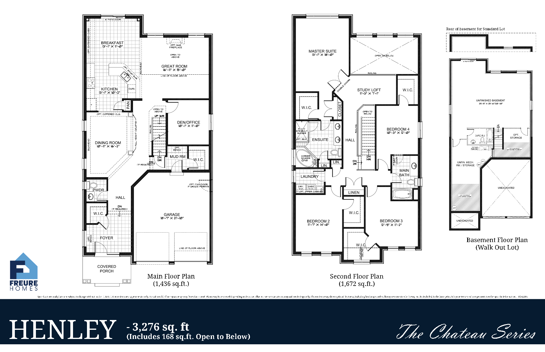 Henley floor plan at Huron Woods in Kitchener, ON