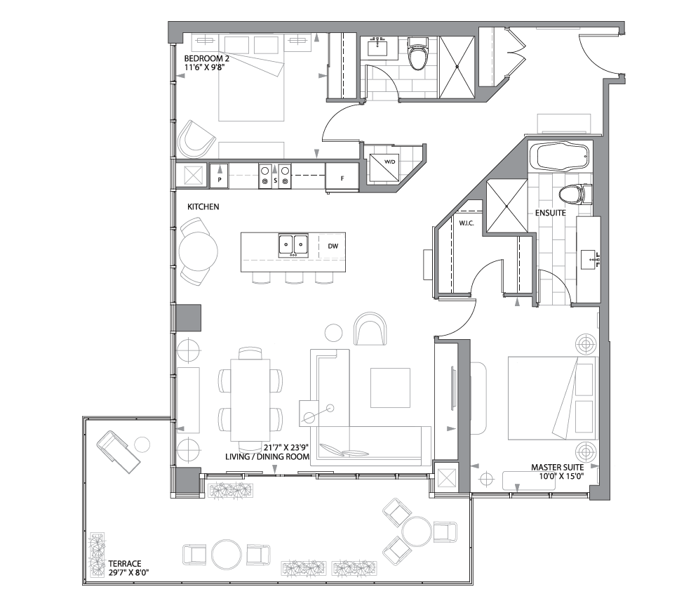 The Berkeley Condominiums - The Sunnyside Floor Plan, Burlington ON ...
