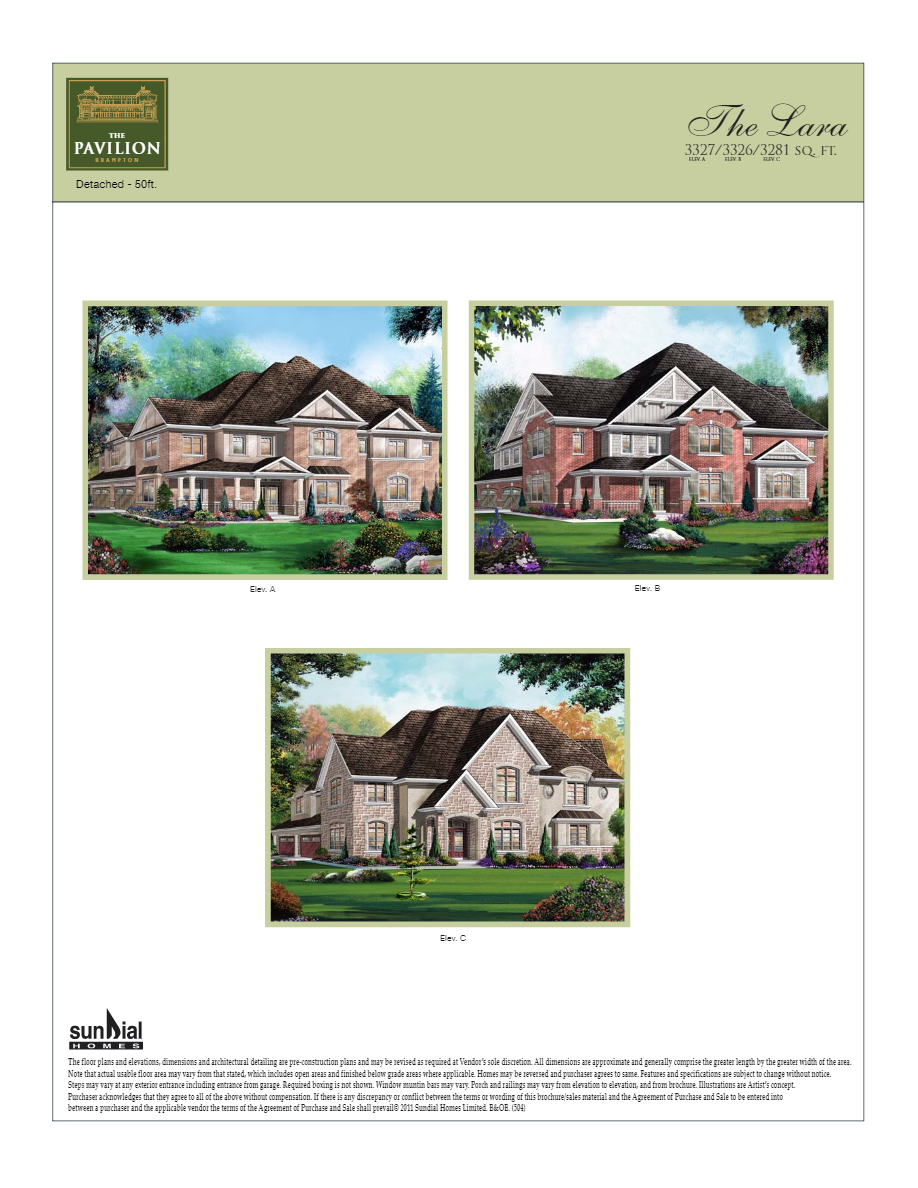 The Estates at The Pavilion - The Lara Floor Plan, Brampton ON | Livabl