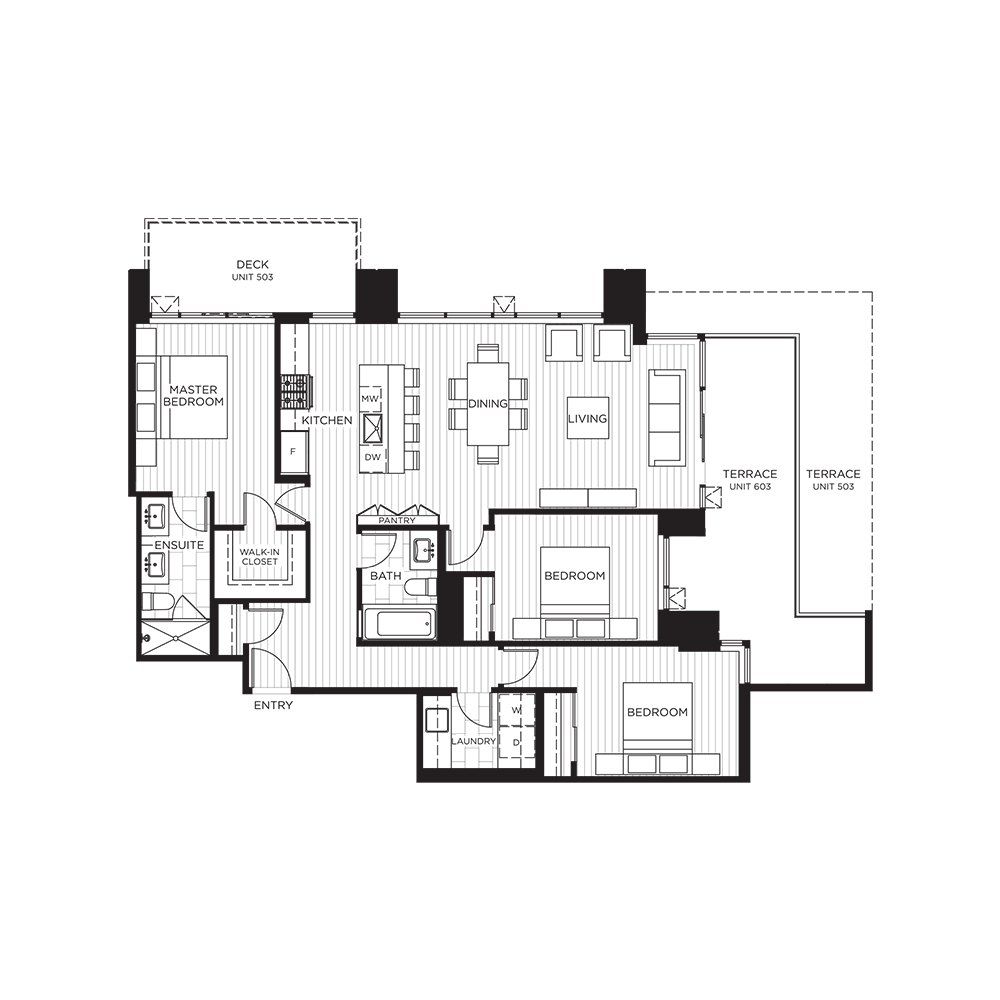 The Royal - F5 Floor Plan, Calgary AB | Livabl