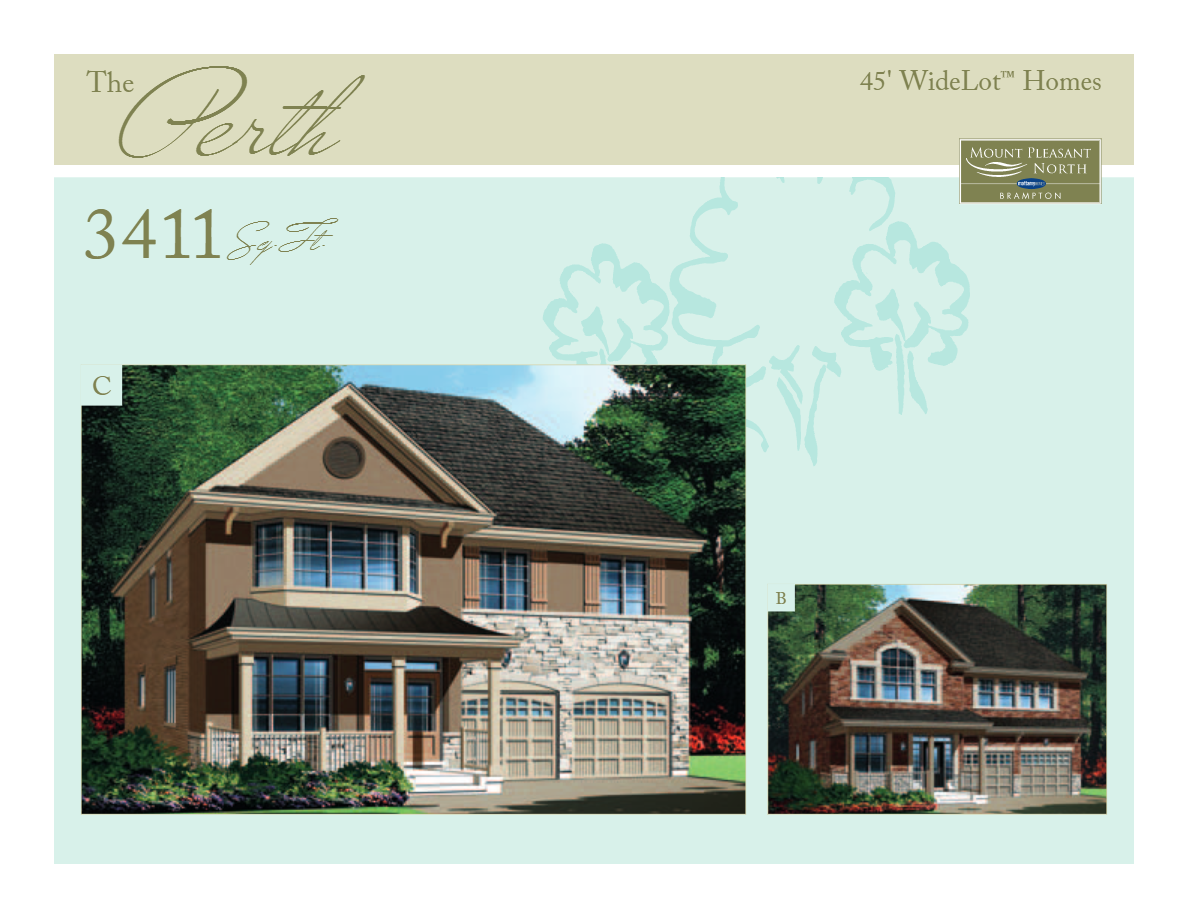 Mount Pleasant North - The Perth Floor Plan, Brampton ON | Livabl