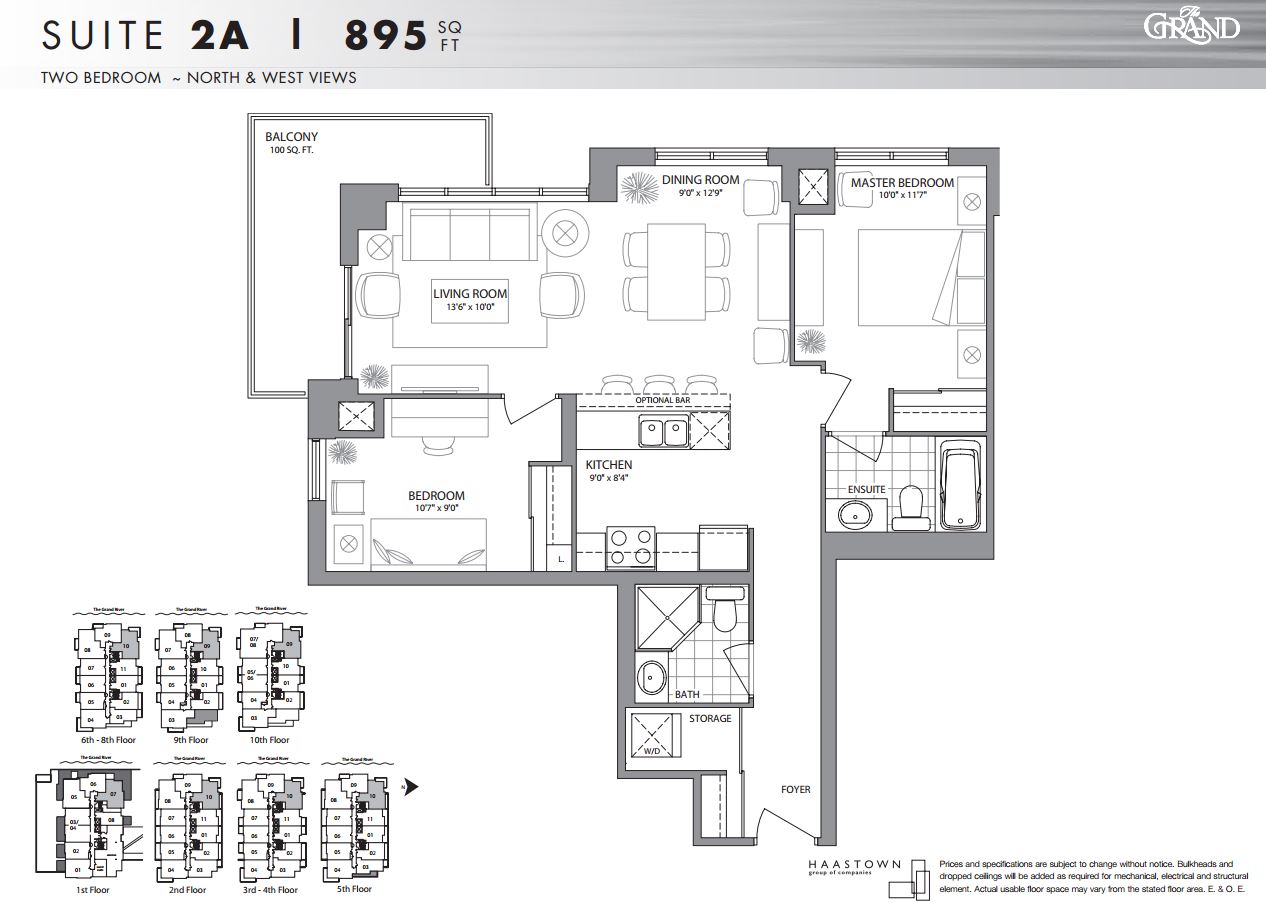The Grand Condominiums at Waterscape | 2A | Floor Plans and Pricing