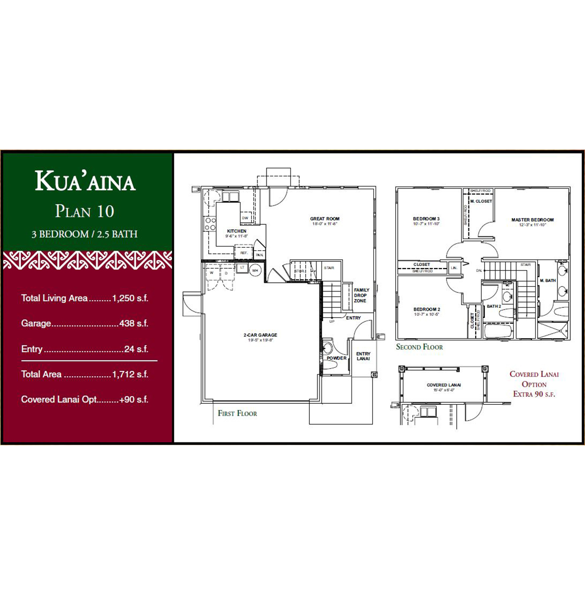 NEW Traditions at Maui Lani | Kua'aina Plan 10 | Floor Plans and Pricing