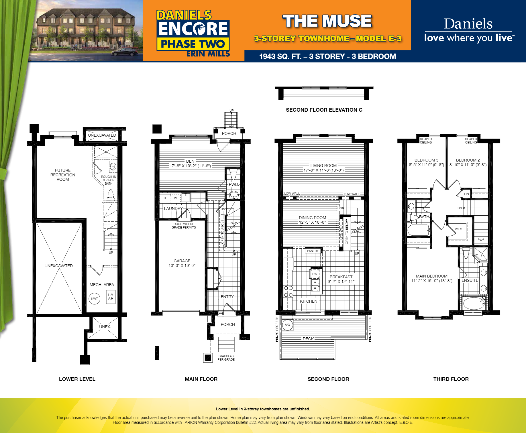 Daniels Encore Phase 2 - The Muse Floor Plan, Mississauga ON | Livabl