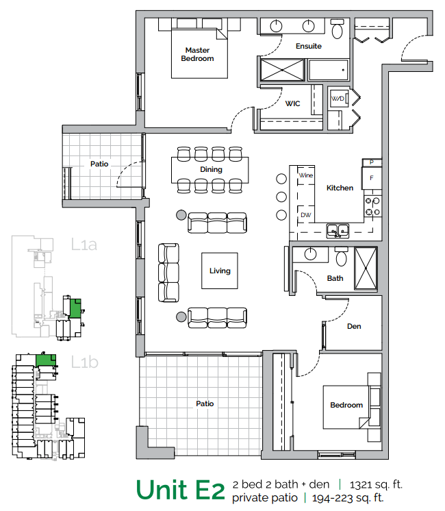Radius Bridgeland - E2 Floor Plan, Calgary AB | Livabl