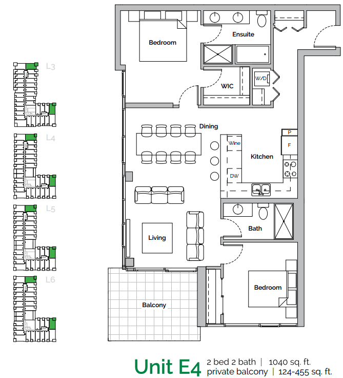 Radius Bridgeland - E4 Floor Plan, Calgary AB | Livabl