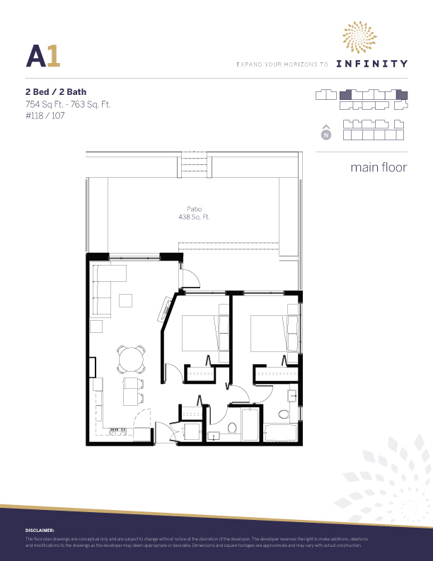 Infinity - A1 Floor Plan, Burnaby BC | Livabl