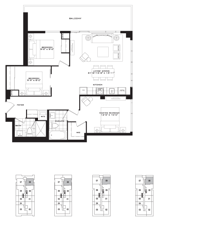 The Britt Condos - The Westminster Floor Plan, Toronto ON | Livabl