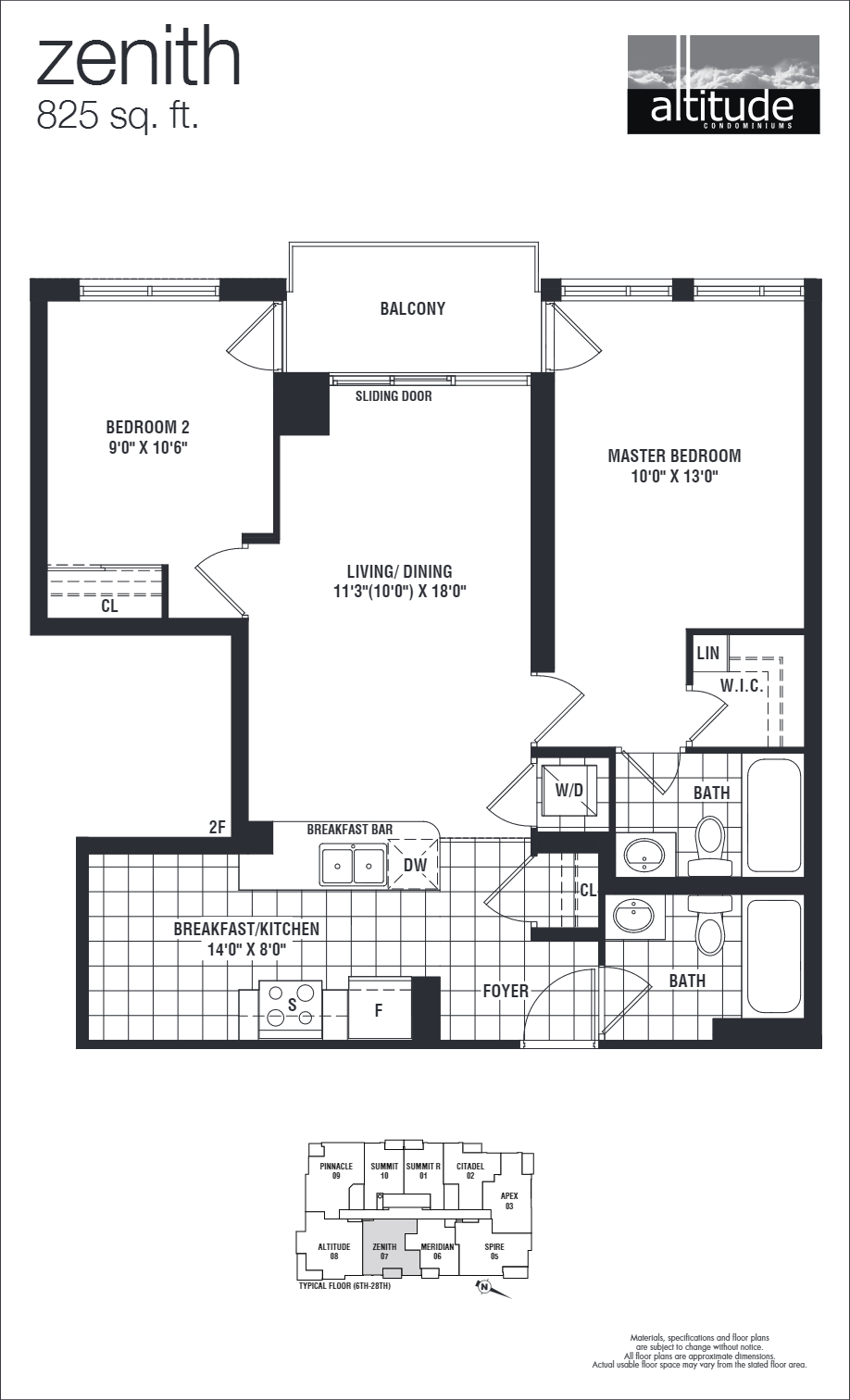 Altitude Condominiums - Zenith Floor Plan, Toronto ON | Livabl