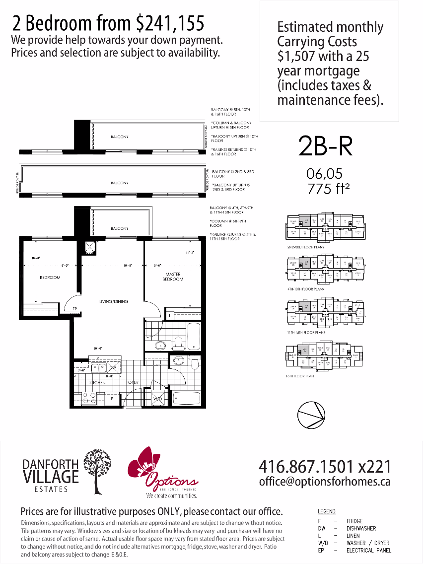 Danforth Village Estates | 2B-R | Floor Plans and Pricing