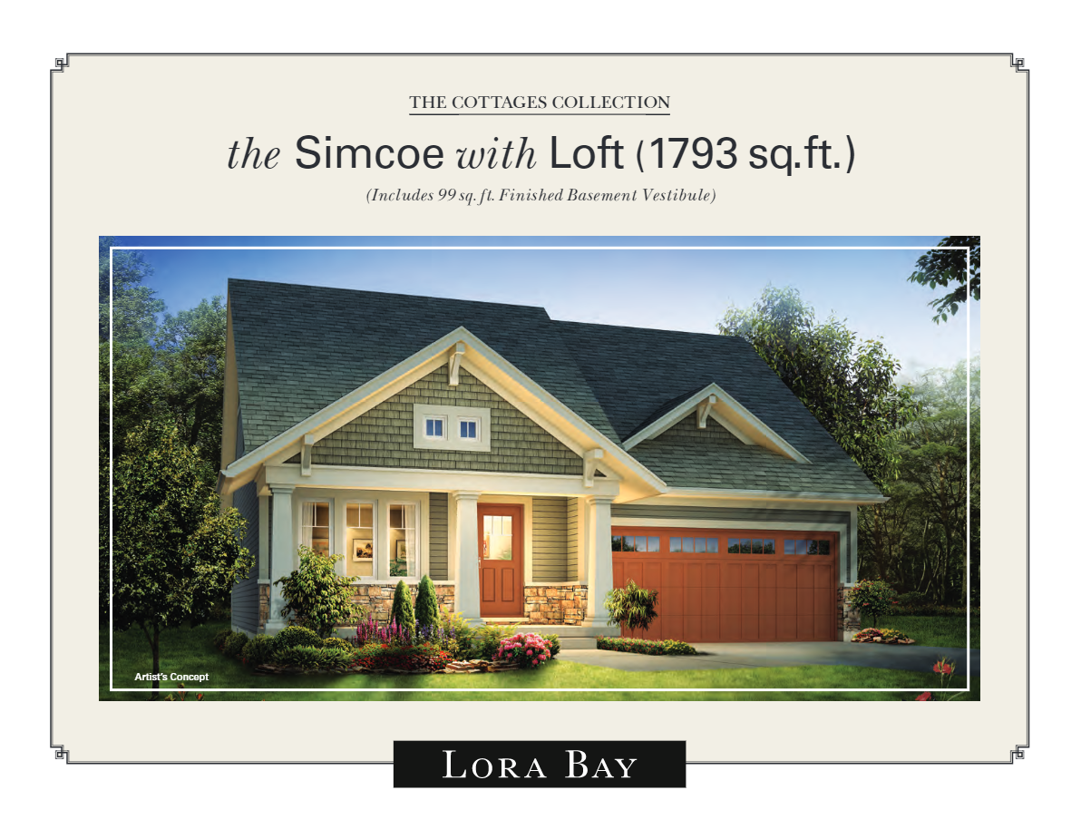 Cottages at Lora Bay | Simcoe w/ Loft | Floor Plans and Pricing