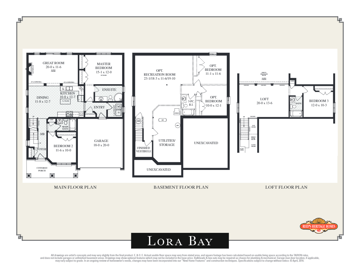 Cottages at Lora Bay | Rosseau w/ Loft | Floor Plans and Pricing