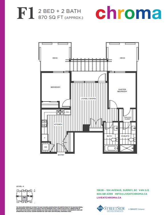 Chroma - F1 Floor Plan, Surrey BC | Livabl