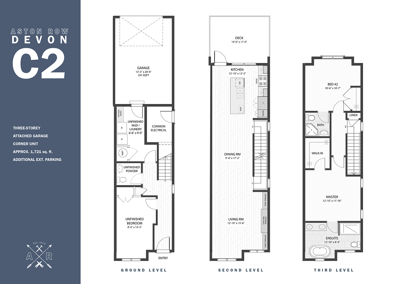 C2 floor plan at Aston Row in Abbotsford, BC