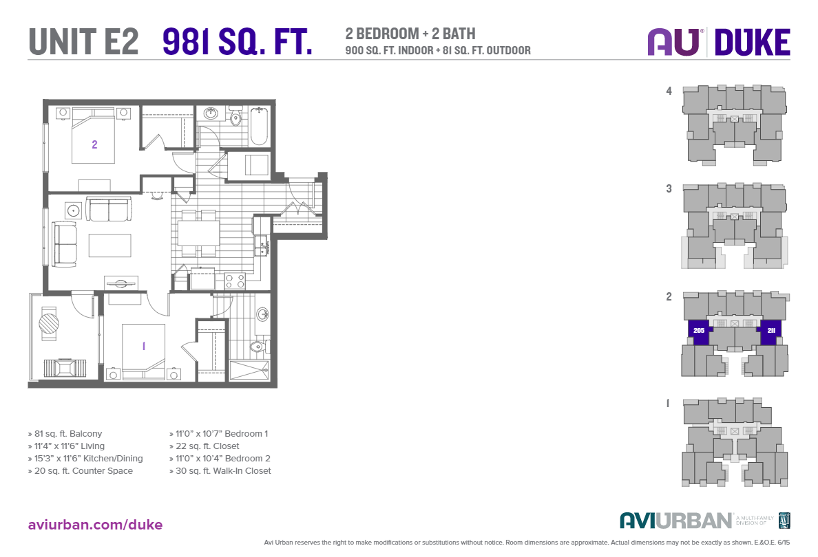 Duke at Mission | E2 | Floor Plans and Pricing