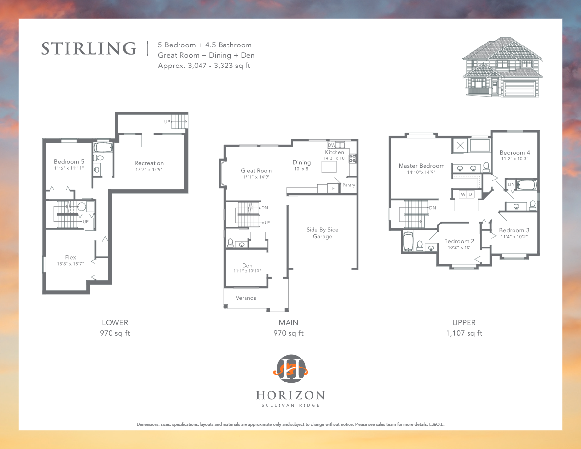 Horizon - Stirling Floor Plan, Surrey BC | Livabl