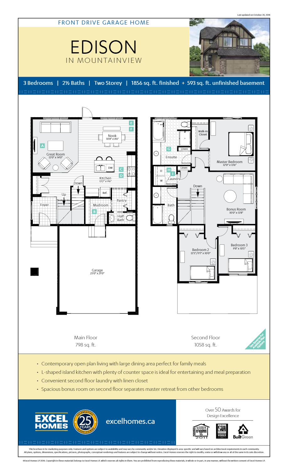 MountainView - Edison Floor Plan, Okotoks AB | Livabl
