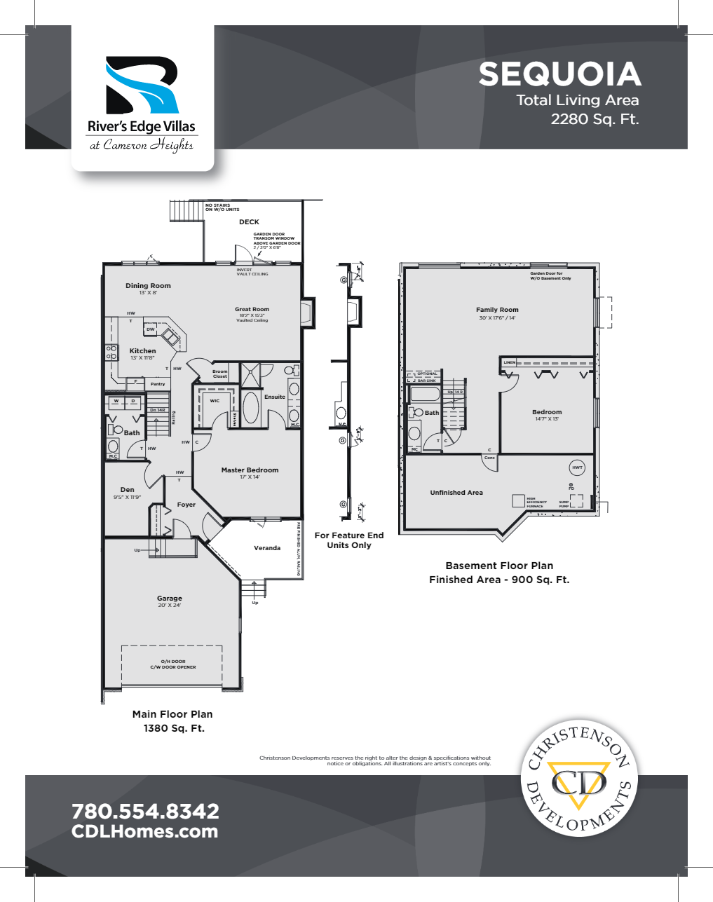 Sequoia floor plan at River's Edge in Edmonton, AB