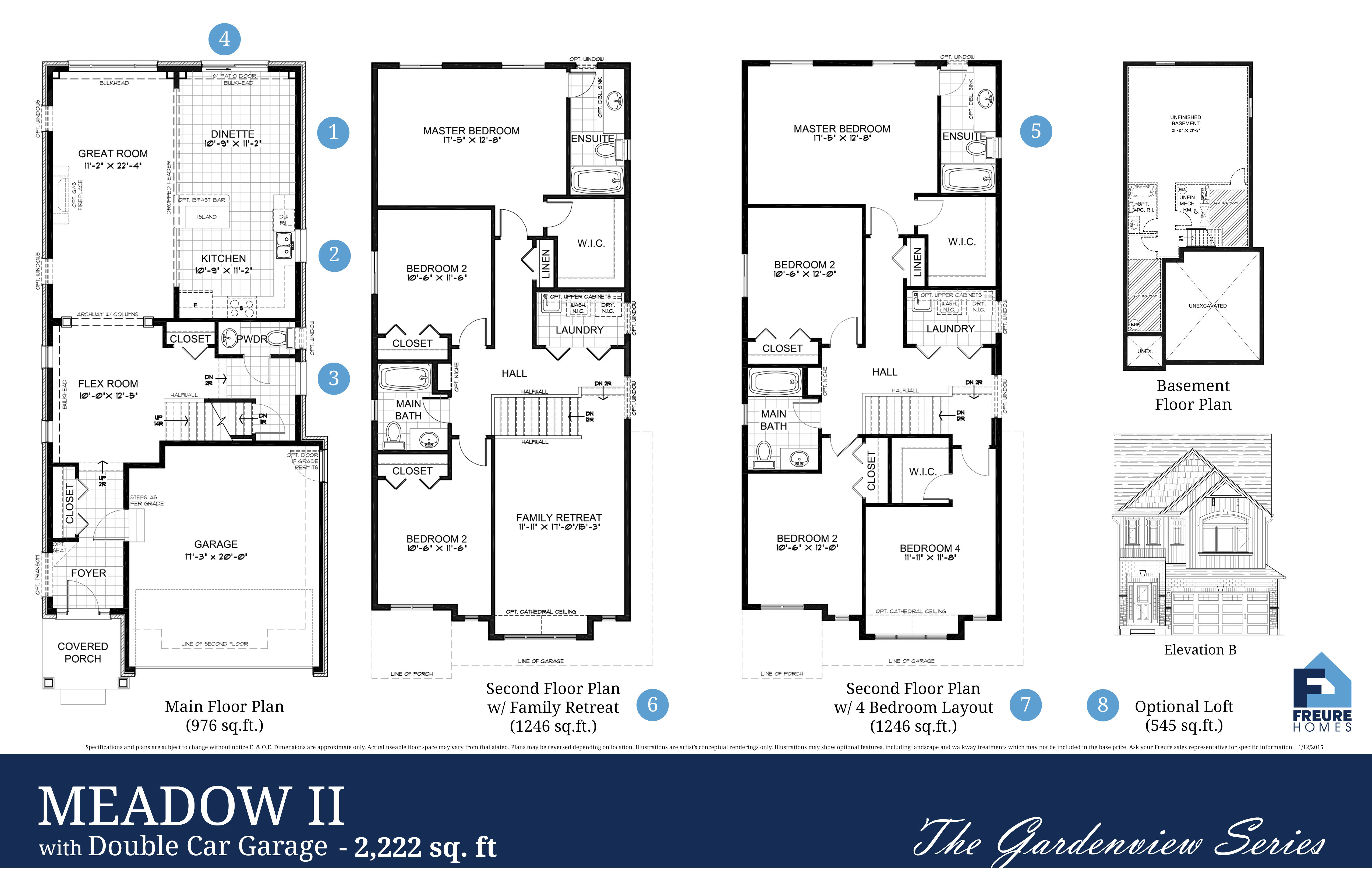 Meadow II floor plan at Grasslands of Stauffer Woods in Kitchener, ON