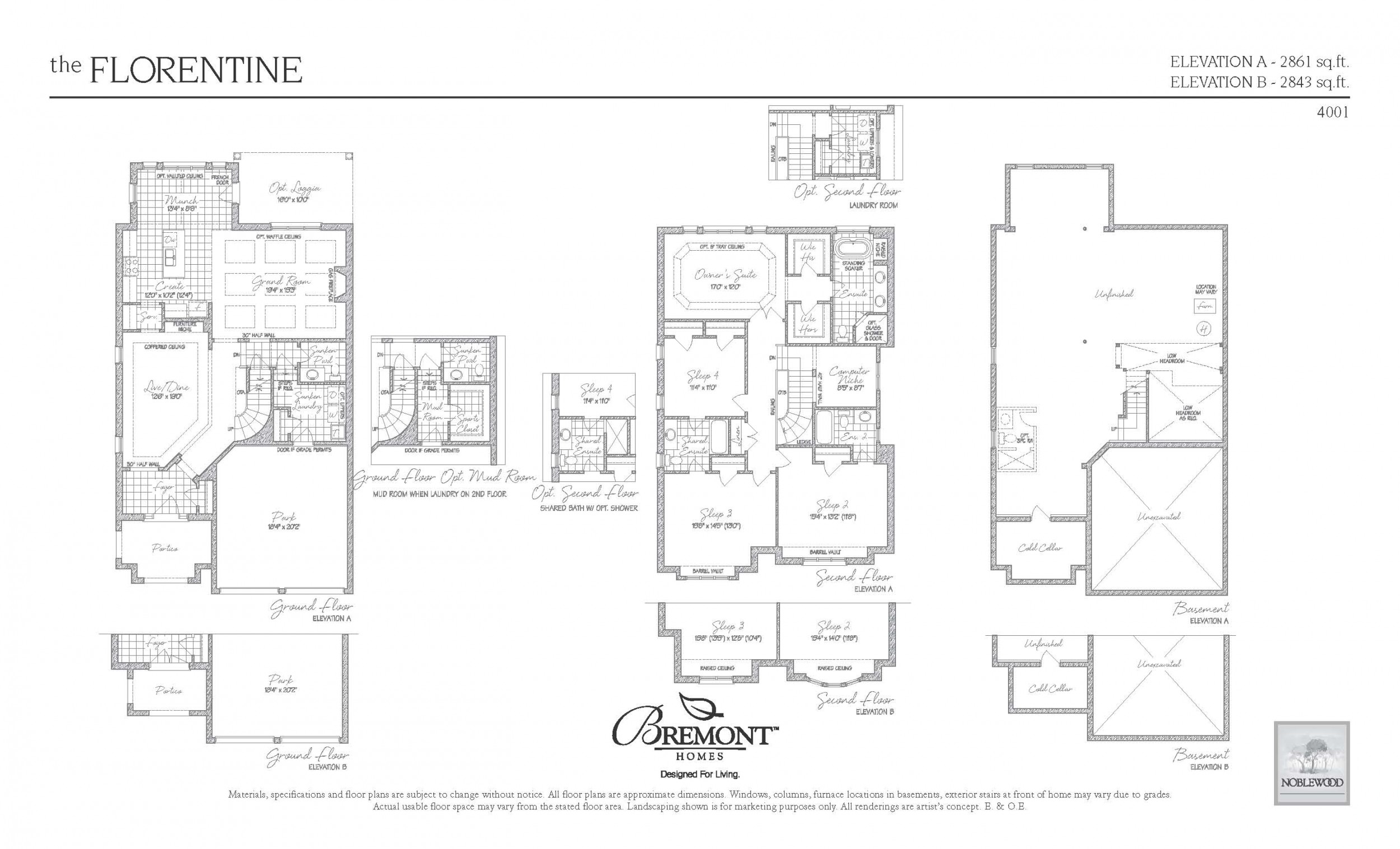 Noblewood | The Florentine A | Floor Plans and Pricing