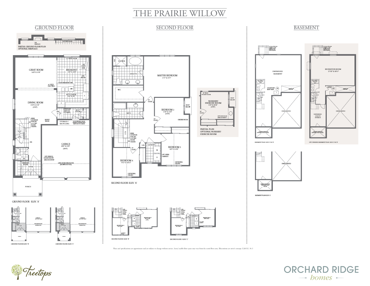 The Treetops - The Prairie Willow Floor Plan, New Tecumseth ON | Livabl