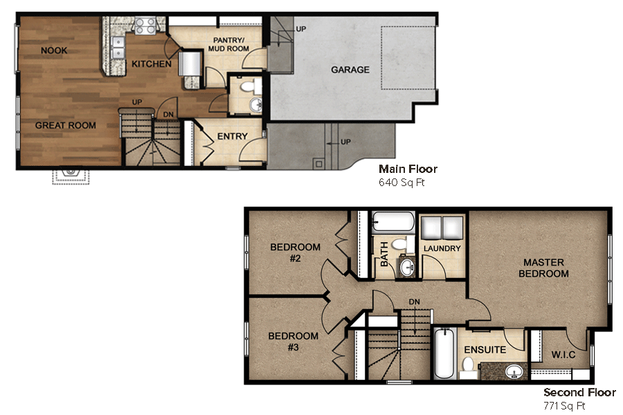 Tamarack Common - Lexington Floor Plan, Edmonton AB | Livabl