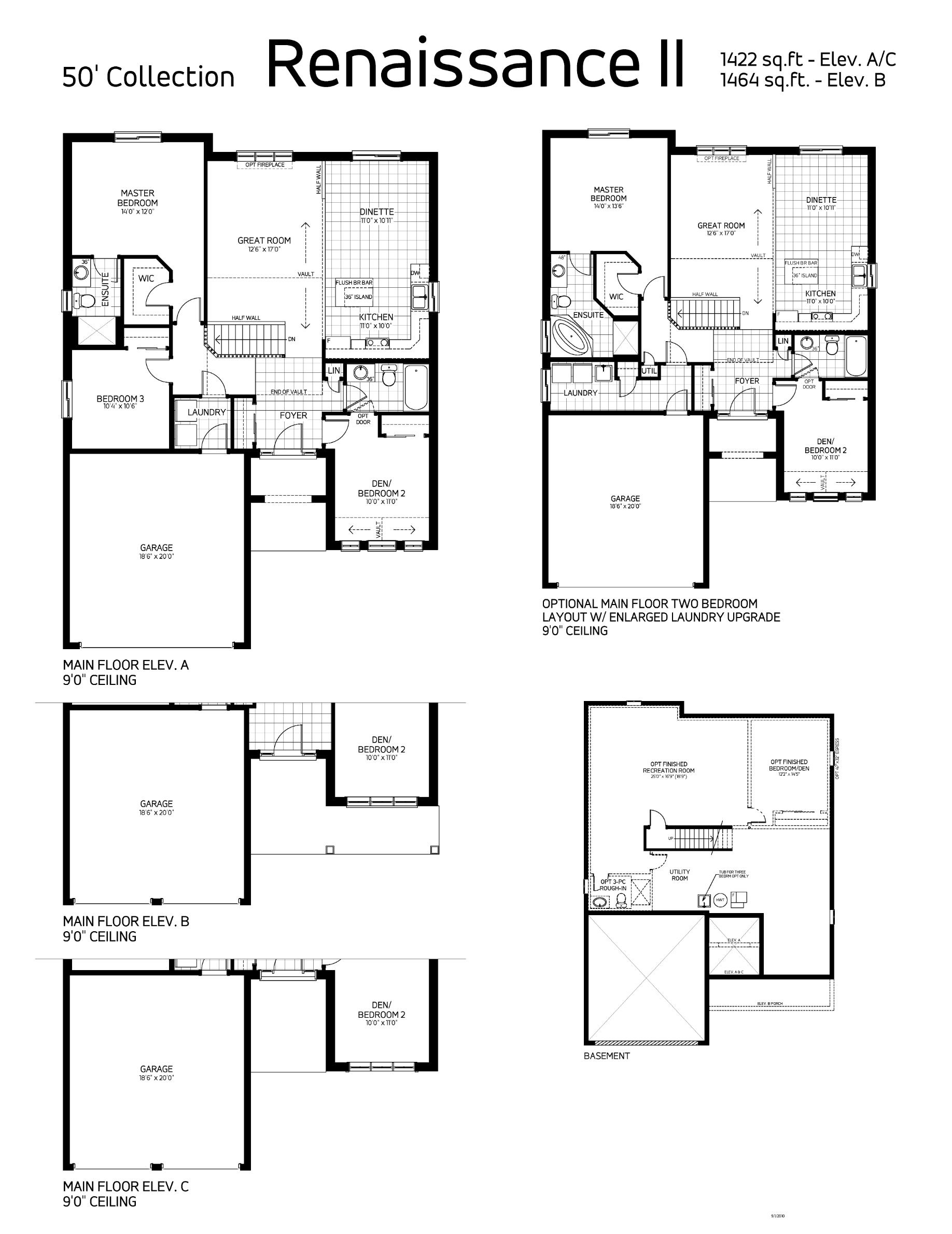 Renaissance II C floor plan at Windy Lane Estates in Niagara Falls, ON