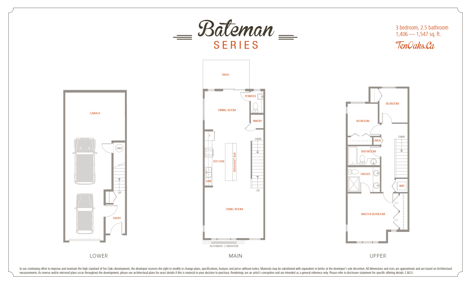Ten Oaks - Bateman Floor Plan, Abbotsford BC | Livabl