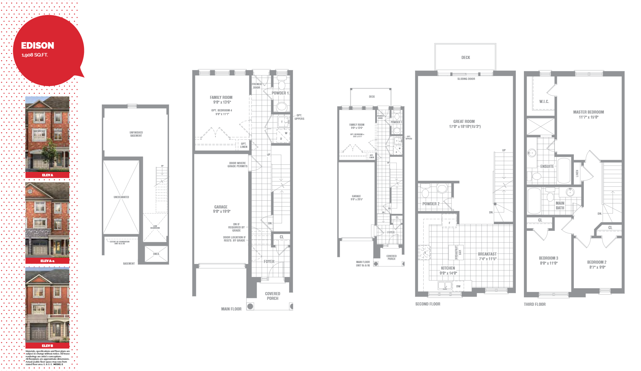 Citytowns - Edison Floor Plan, Brampton ON | Livabl