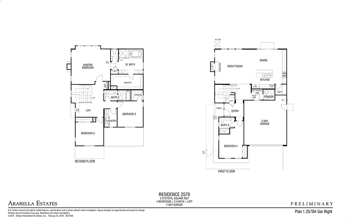 Arabella Estates | Residence 2570 | Floor Plans and Pricing