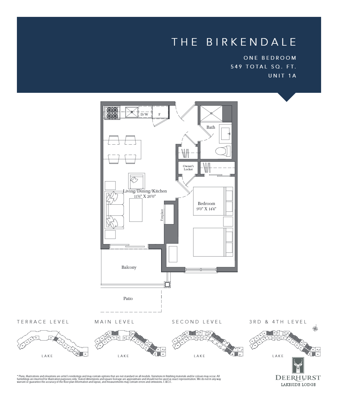 Deerhurst Lakeside Lodge - The Birkendale Floor Plan, Huntsville ON ...
