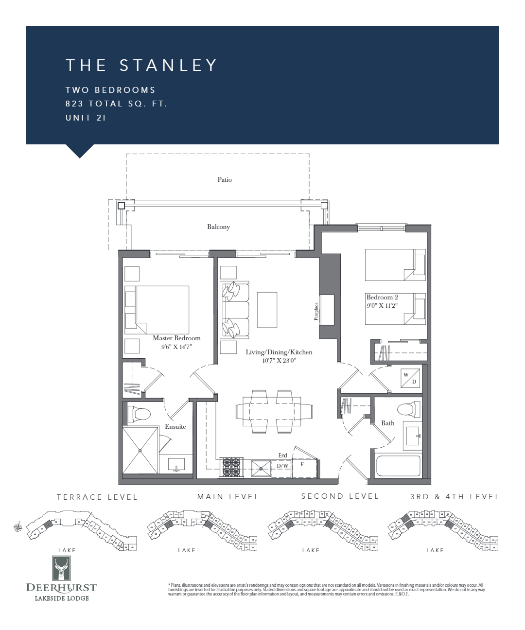 Deerhurst Lakeside Lodge - The Stanley Floor Plan, Huntsville ON | Livabl