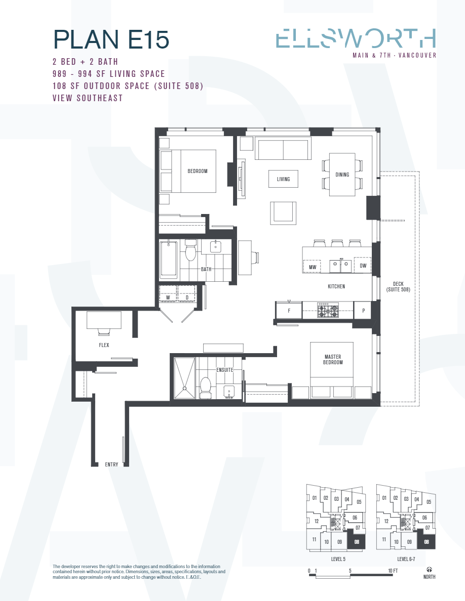 E15 floor plan at Ellsworth in Vancouver, BC