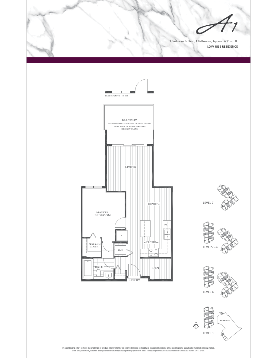 Escala - A1 - Low Rise Floor Plan, Burnaby BC | Livabl