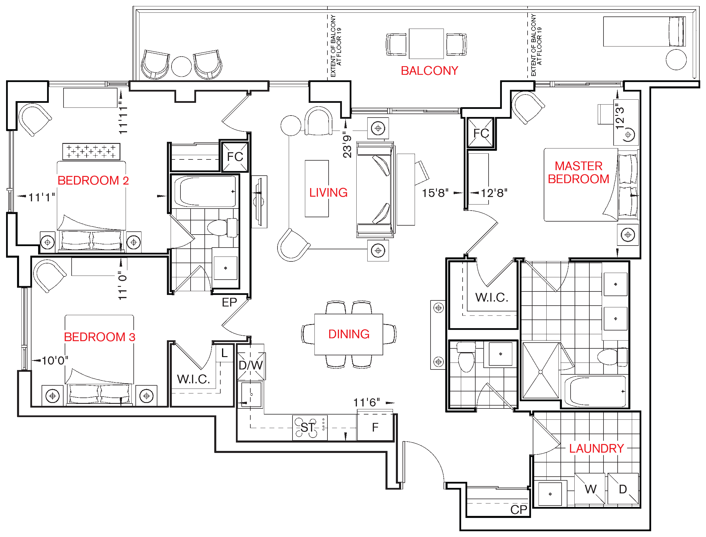 3B floor plan at Parfait At Atria in Toronto, ON