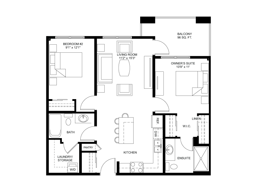 The Mark 101 - A1 Floor Plan, Calgary AB | Livabl