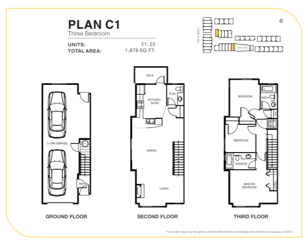 Joy Townhouses - C1 Floor Plan, Surrey BC | Livabl