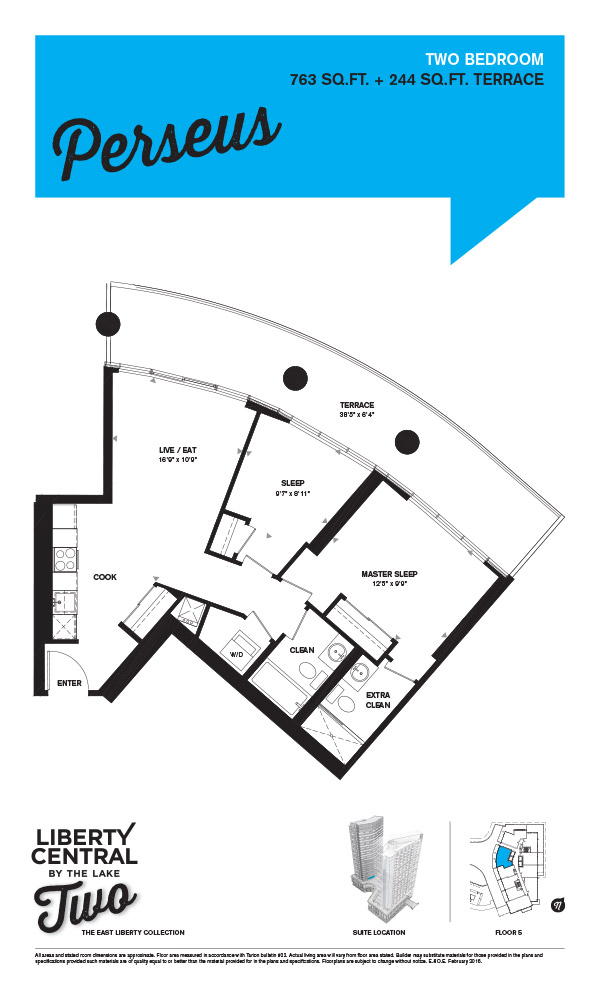 Liberty Central Phase 2 - Perseus Floor Plan, Toronto ON | Livabl