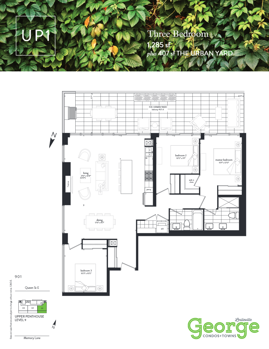 George Condos & Towns - UP1 Floor Plan, Toronto ON | Livabl