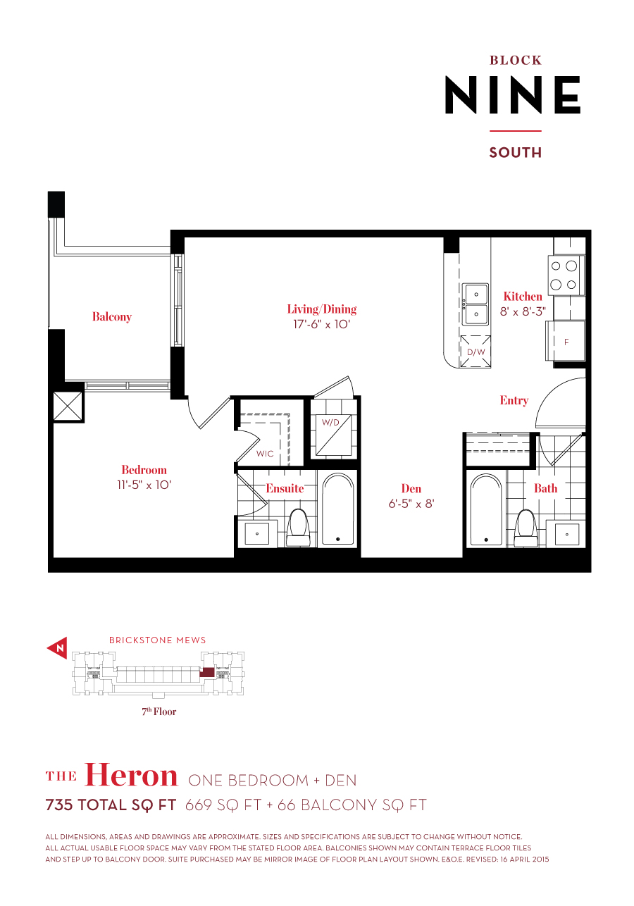 Block Nine: The North Tower + The South Tower | Heron | Floor Plans and ...