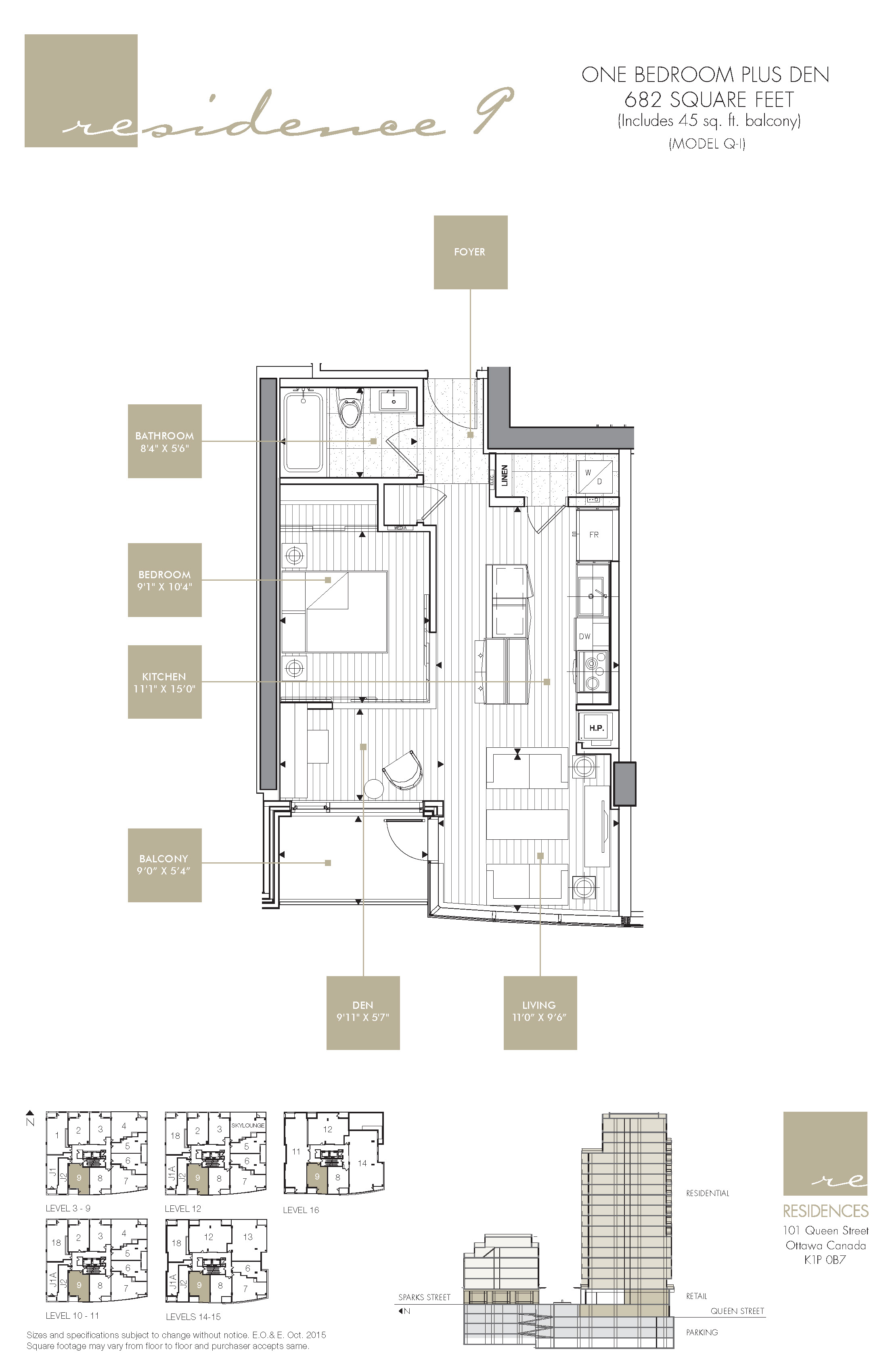reResidences - Residence 9 Floor Plan, Ottawa ON | Livabl