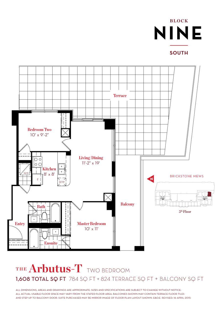 Block Nine: The North Tower + The South Tower - Arbutus T Floor Plan ...