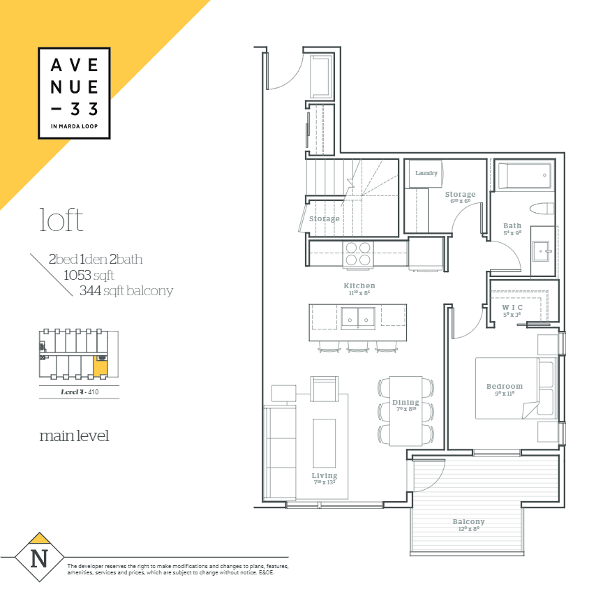 Avenue 33 | Loft 1053 | Floor Plans and Pricing