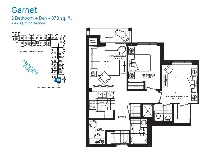 Sapphire At Waterfront Trails Garnet Floor Plan Hamilton On Livabl