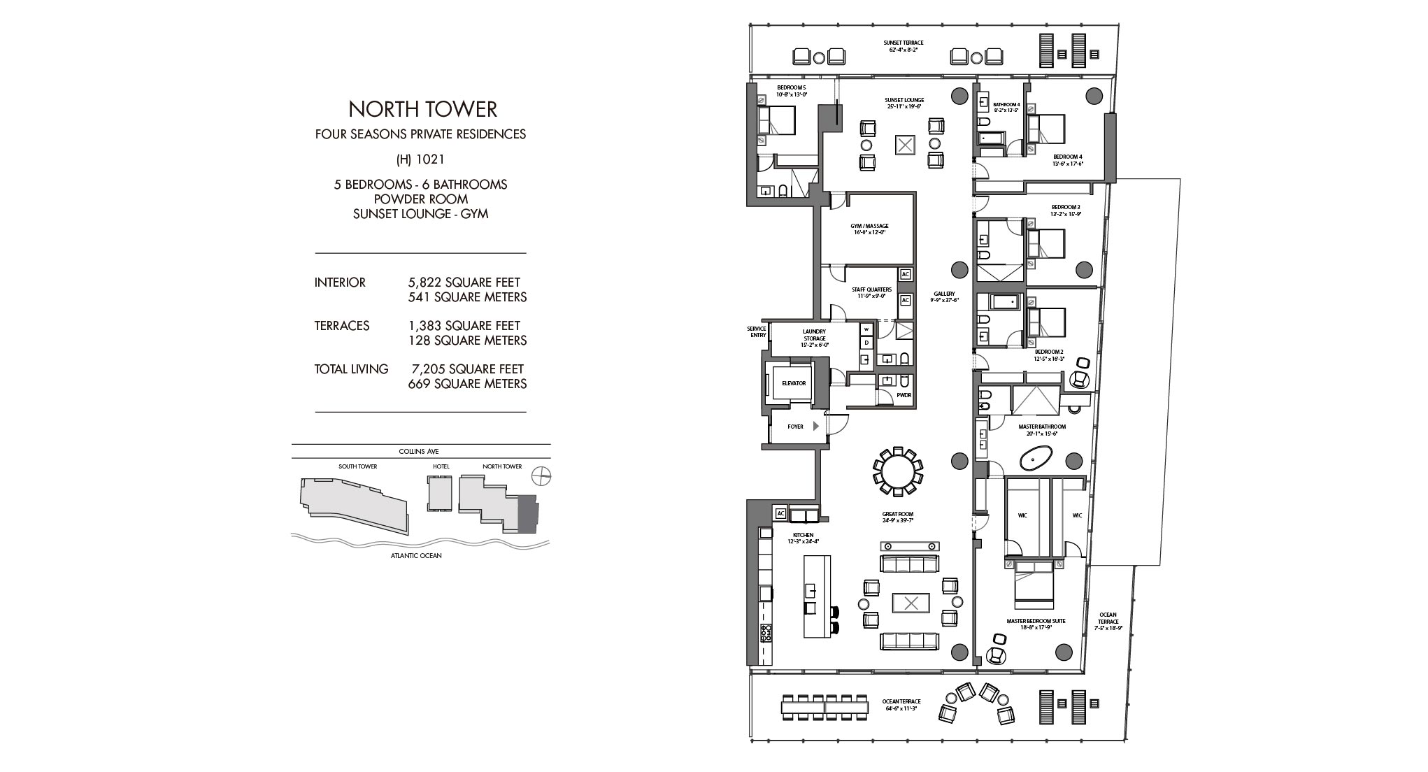 Four Seasons Private Residences at The Surf Club - H Floor Plan ...