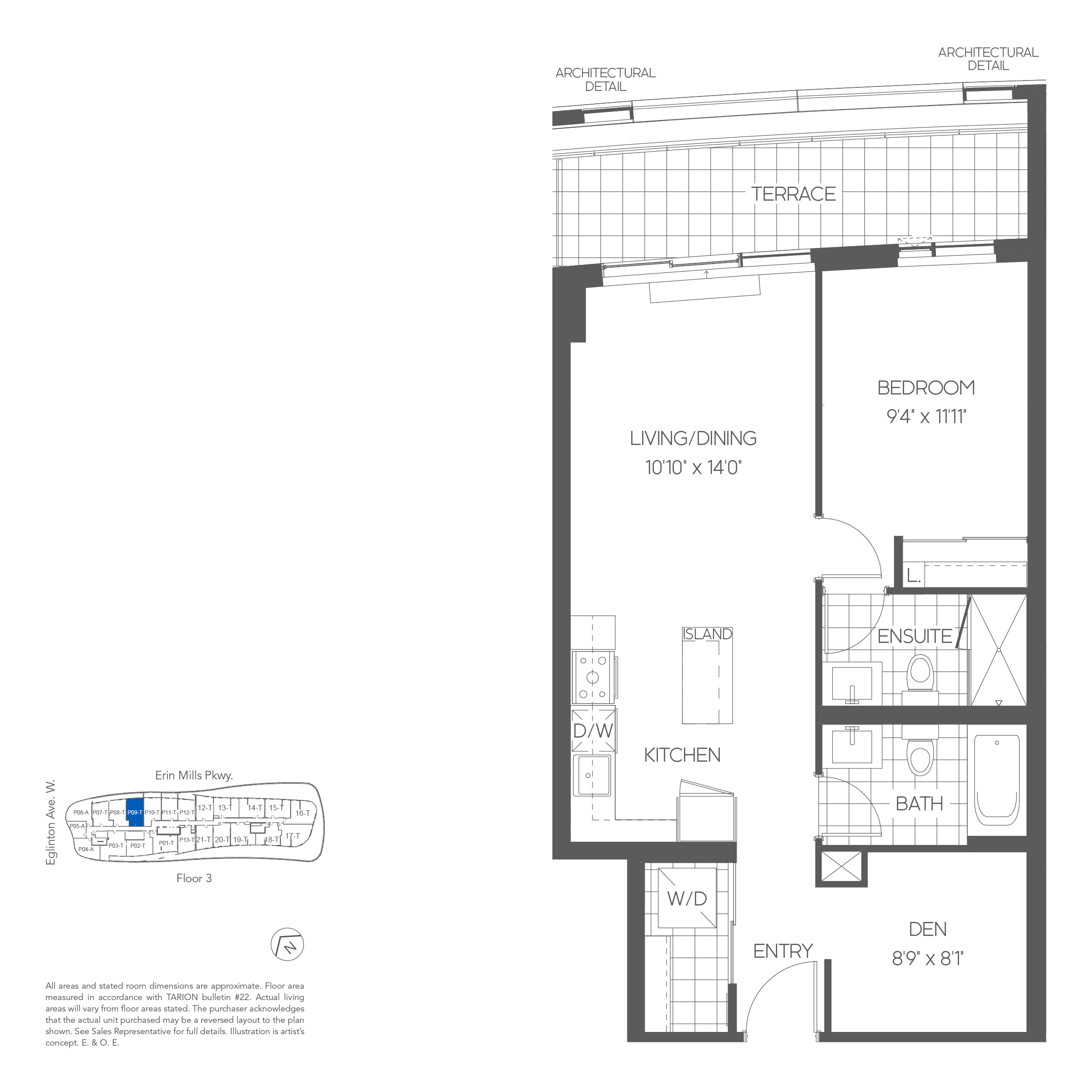 Arc Condominiums - The Iris Floor Plan, Mississauga ON | Livabl