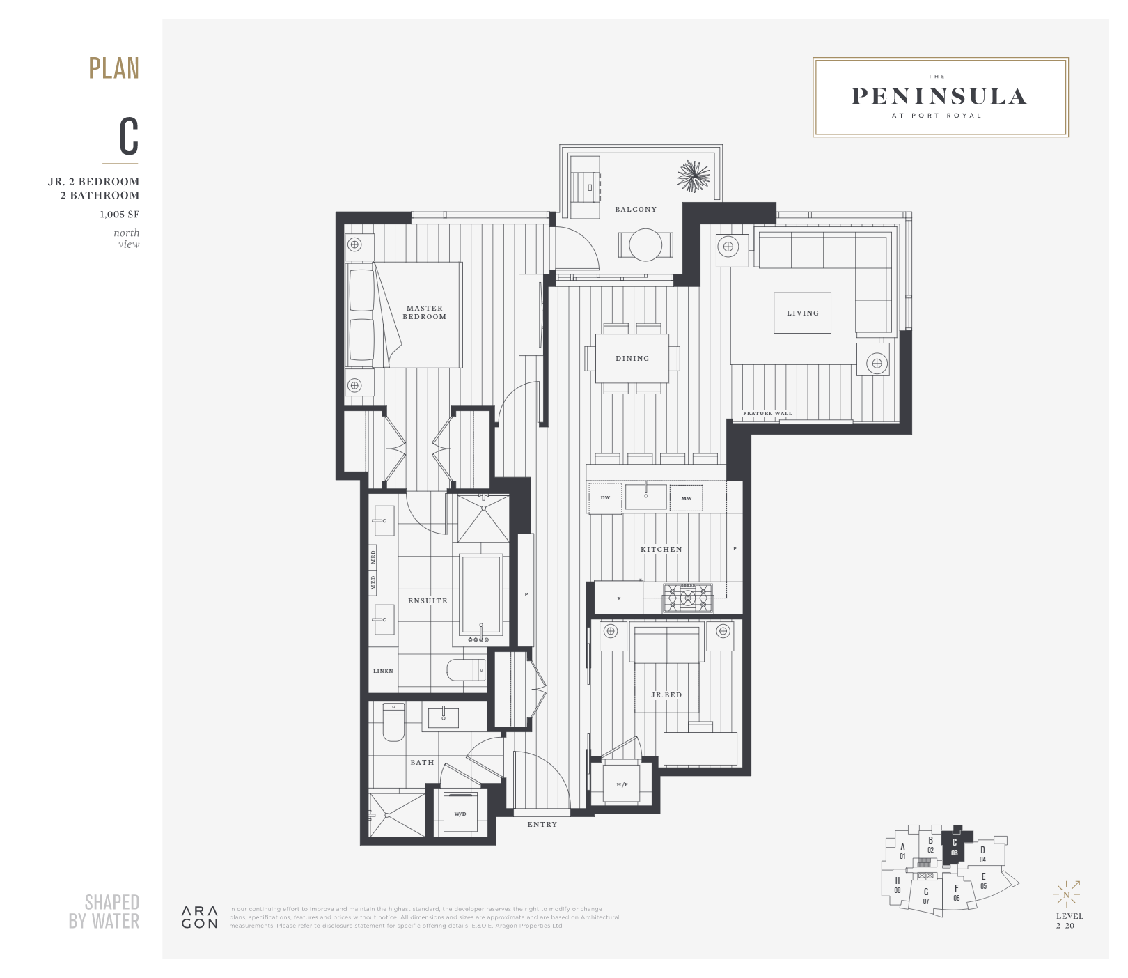 The Peninsula - C Floor Plan, New Westminster BC | Livabl