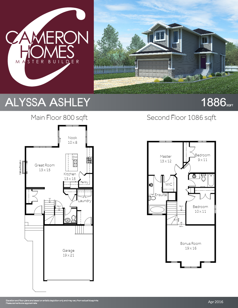 Hudson Park - Alyssa Ashley Floor Plan, Edmonton AB | Livabl
