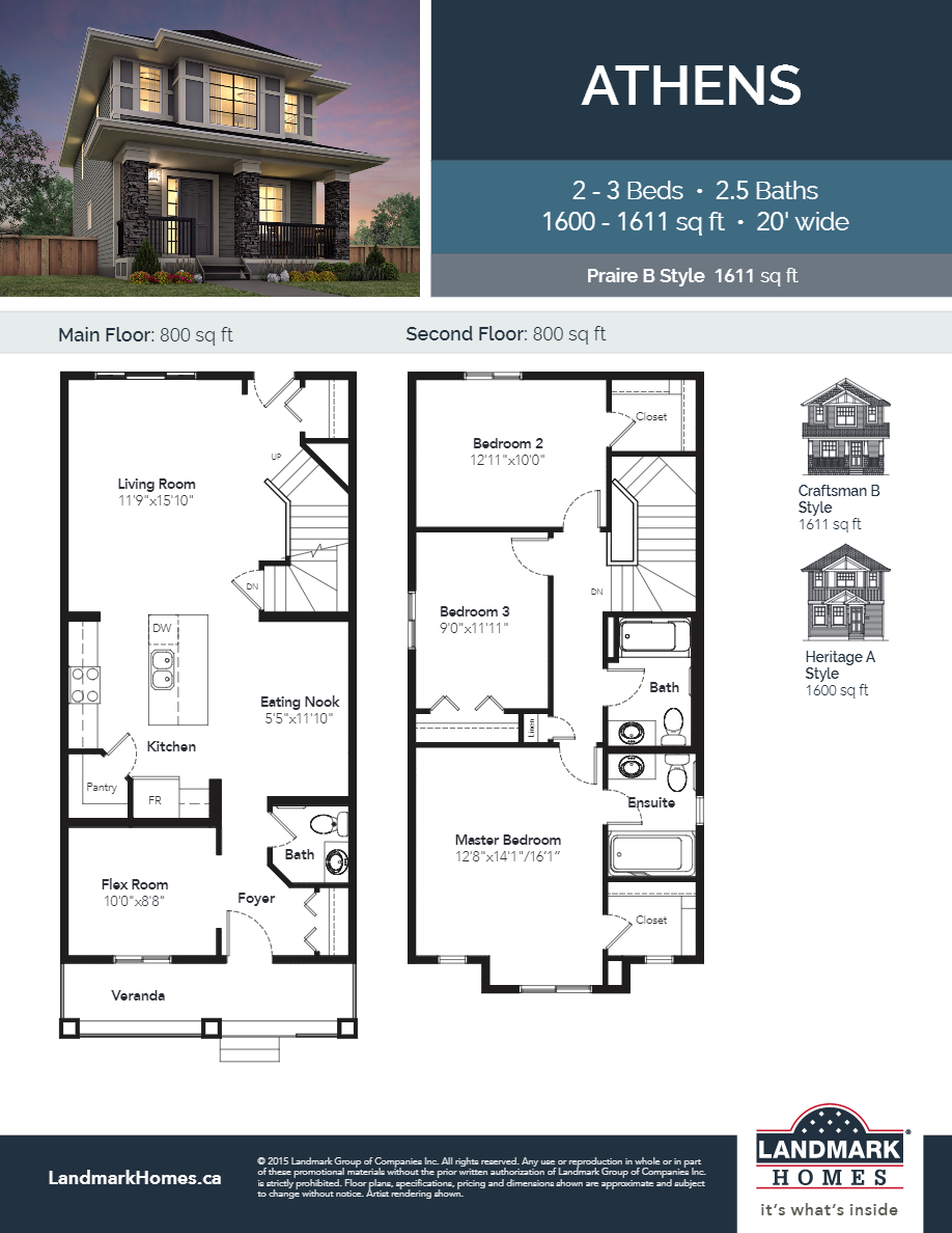 Maple Crest - Athens Floor Plan, Edmonton AB | Livabl