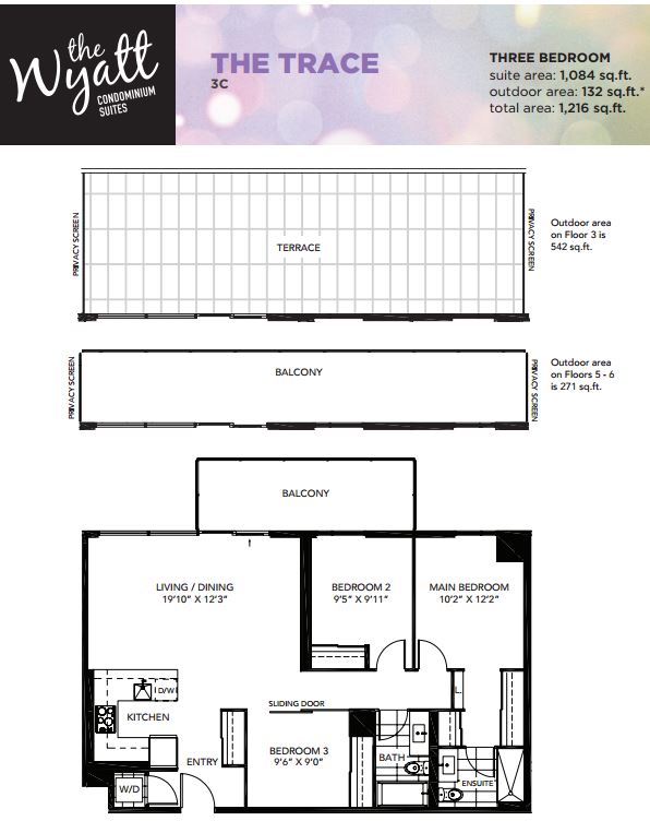 The Wyatt - The Trace Floor Plan, Toronto ON | Livabl